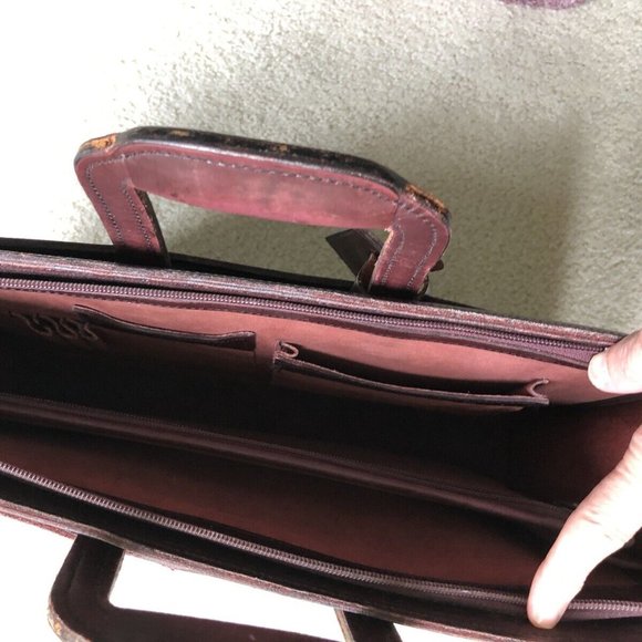 Hartmann | Bags | Vintage Genuine Hartmann Burgundy Leather Briefcase ...